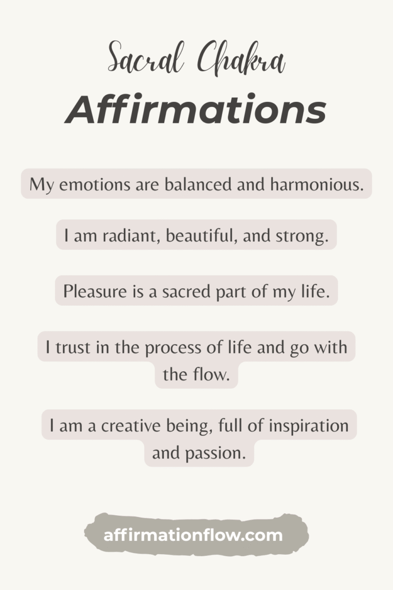 70 Affirmations For Sacral Chakra To Unlock Creativity Passion And