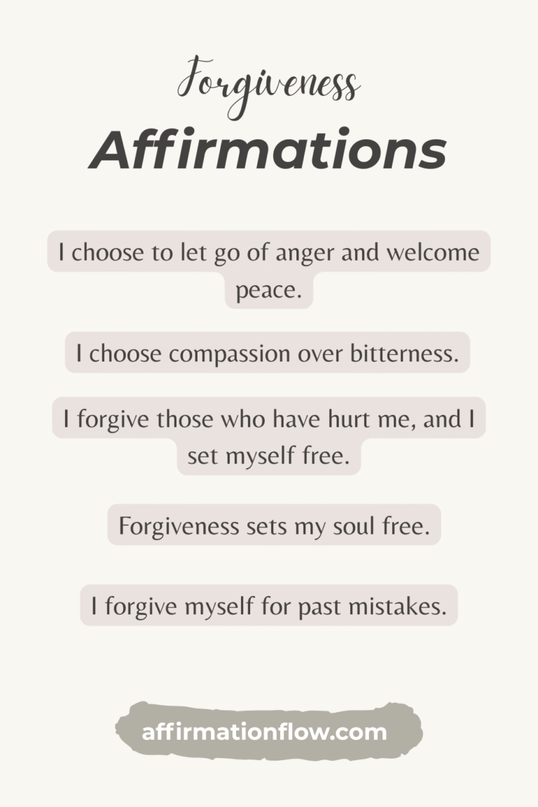 55 Affirmations for Forgiveness and Emotional Healing | AffirmationFlow
