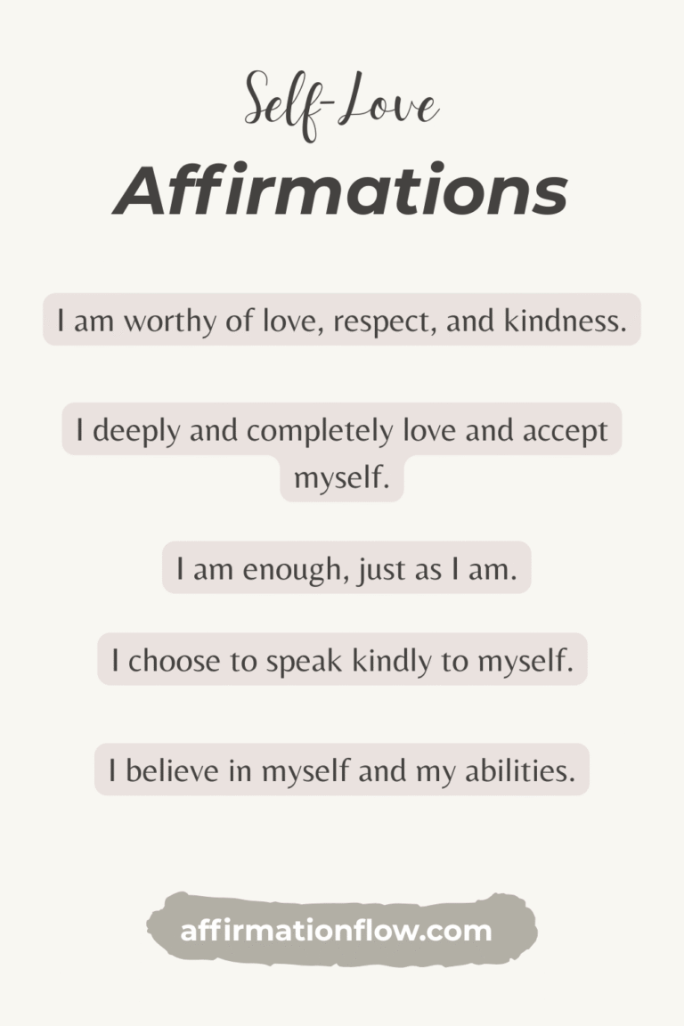 100 Self-Love Affirmations That You Can Use Daily | AffirmationFlow