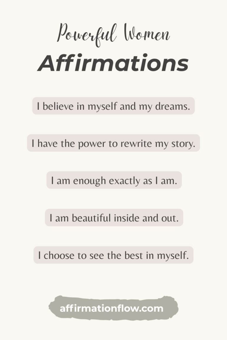 56 Printable Positive Affirmations for Women to Build Confidence, Peace ...